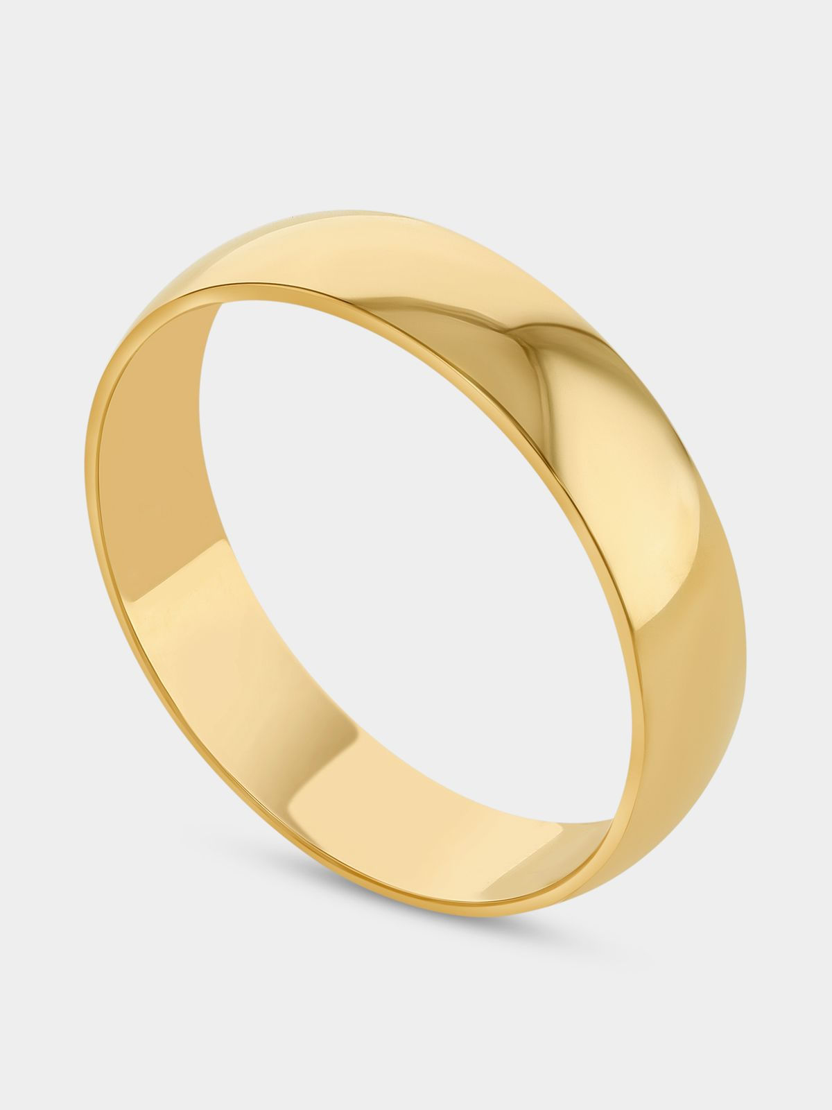 Yellow Gold Plain Wedding Band | Bash