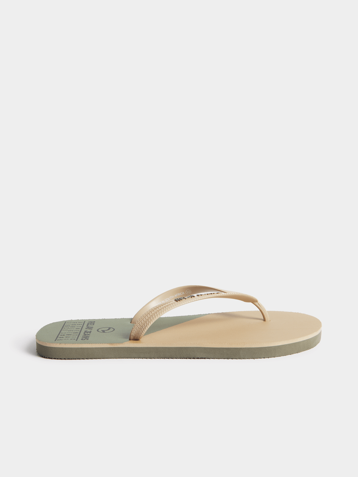 Relay Jeans Men's Rubber Colour Block Ecru Flip Flops | Bash