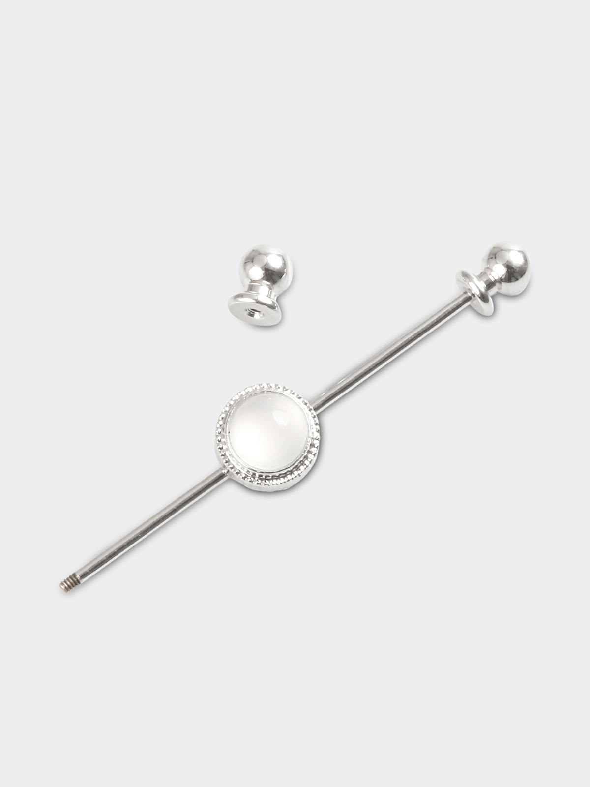 Markham Men's Catseye Silver Tie Pin | Bash