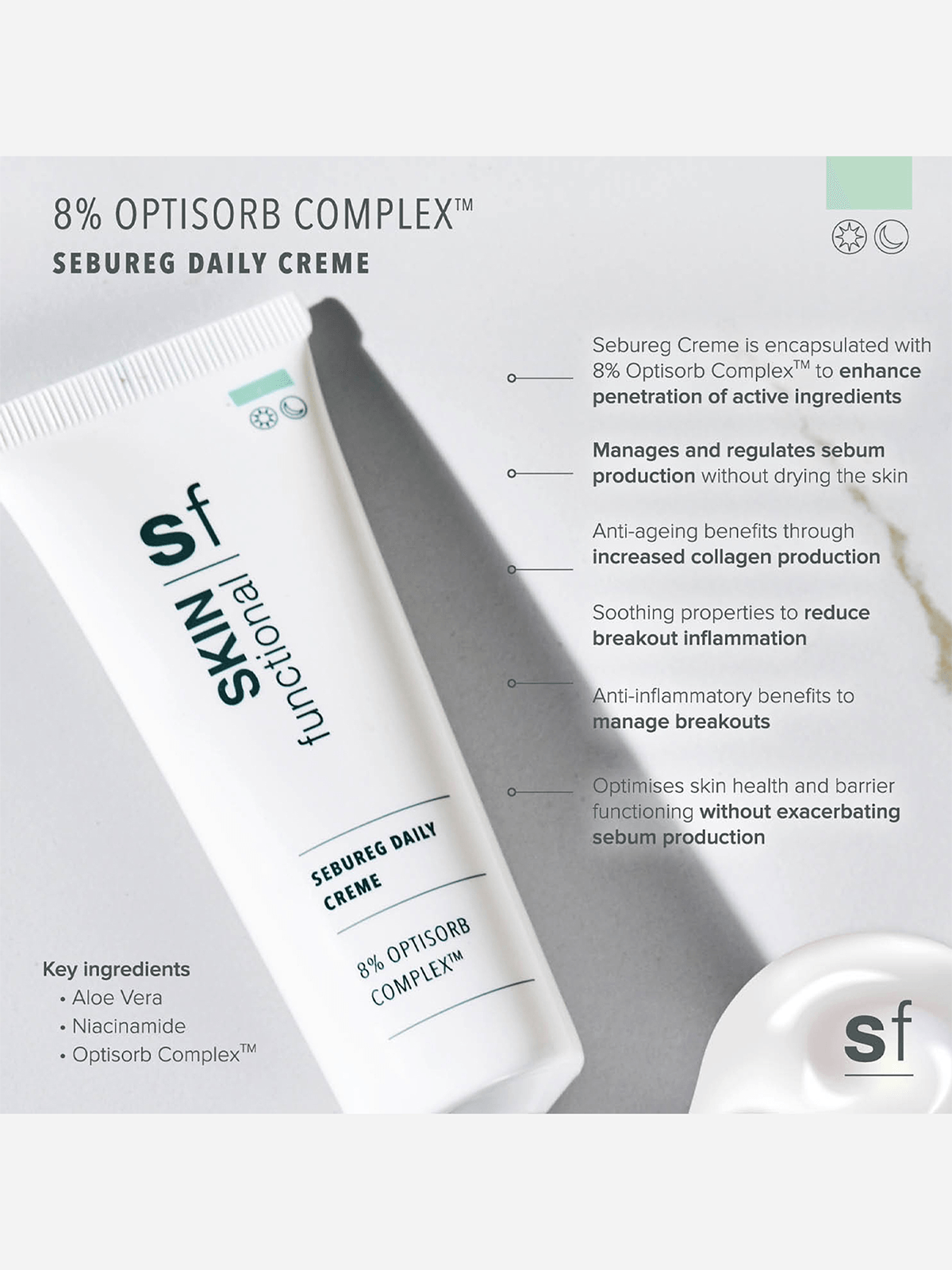 SKIN functional 8% Optisorb Complex SebuReg Daily Crème | Bash
