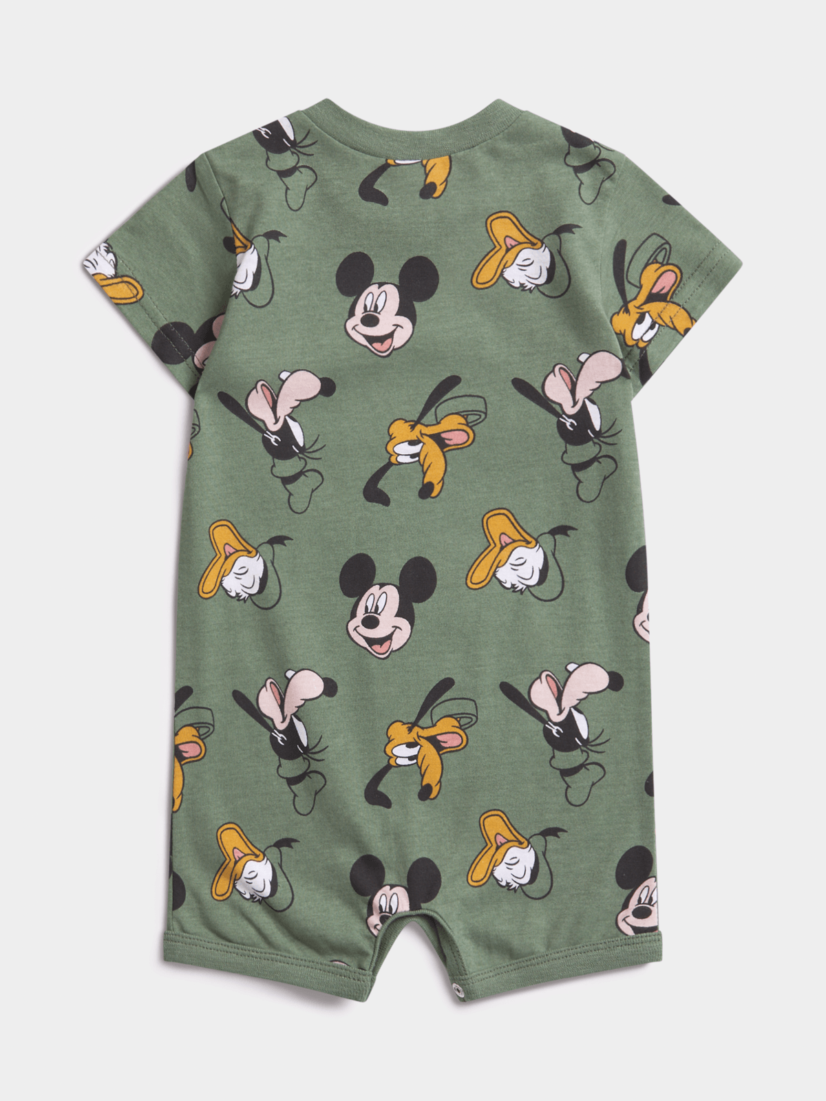 Jet Baby Boy Green Mickey Repeat Print Romper | Bash