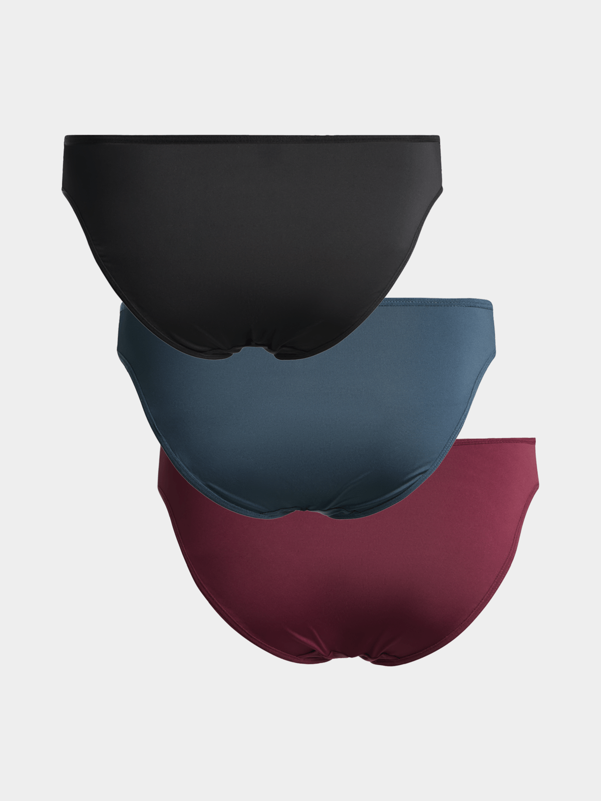 Jet Women's 3 Pack Maroon Petrol Black Plain Bikini | Bash