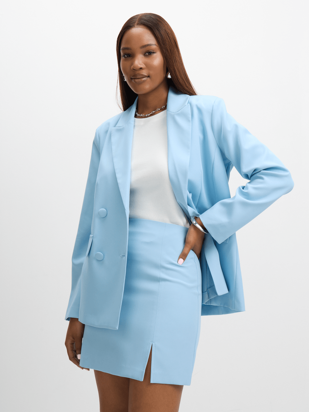 Exact Women's Blue Suit Mini Skirt | Bash
