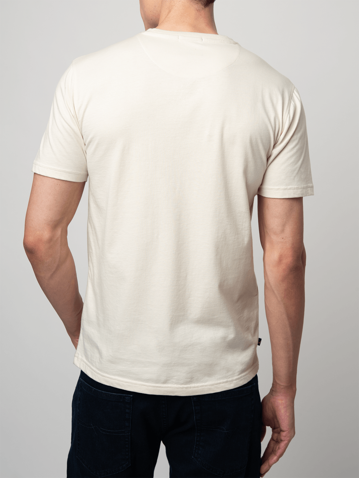Men's Polo Cream Printed Graphic T-Shirt | Bash