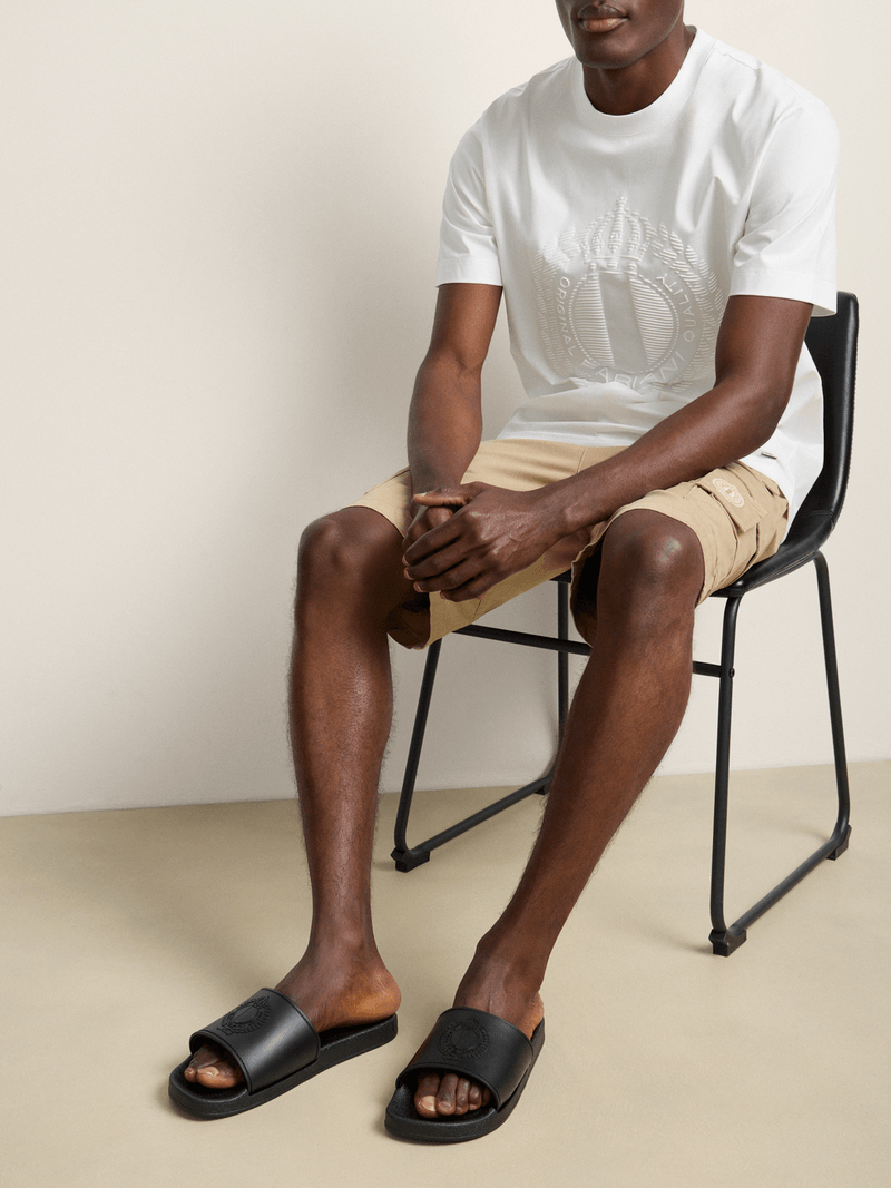 Fabiani Men's Black Crest Pool Slides | Bash