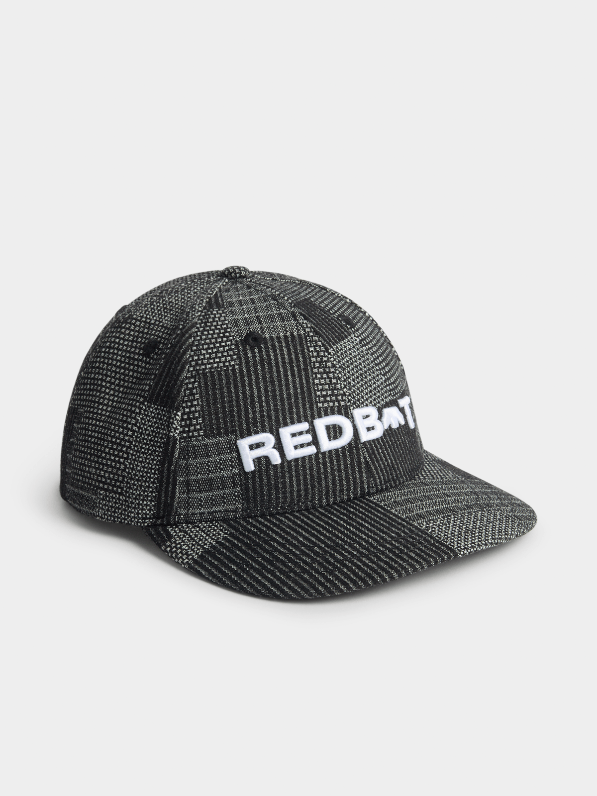 Redbat Unisex Textured Flat Curved Peak Black Cap | Bash
