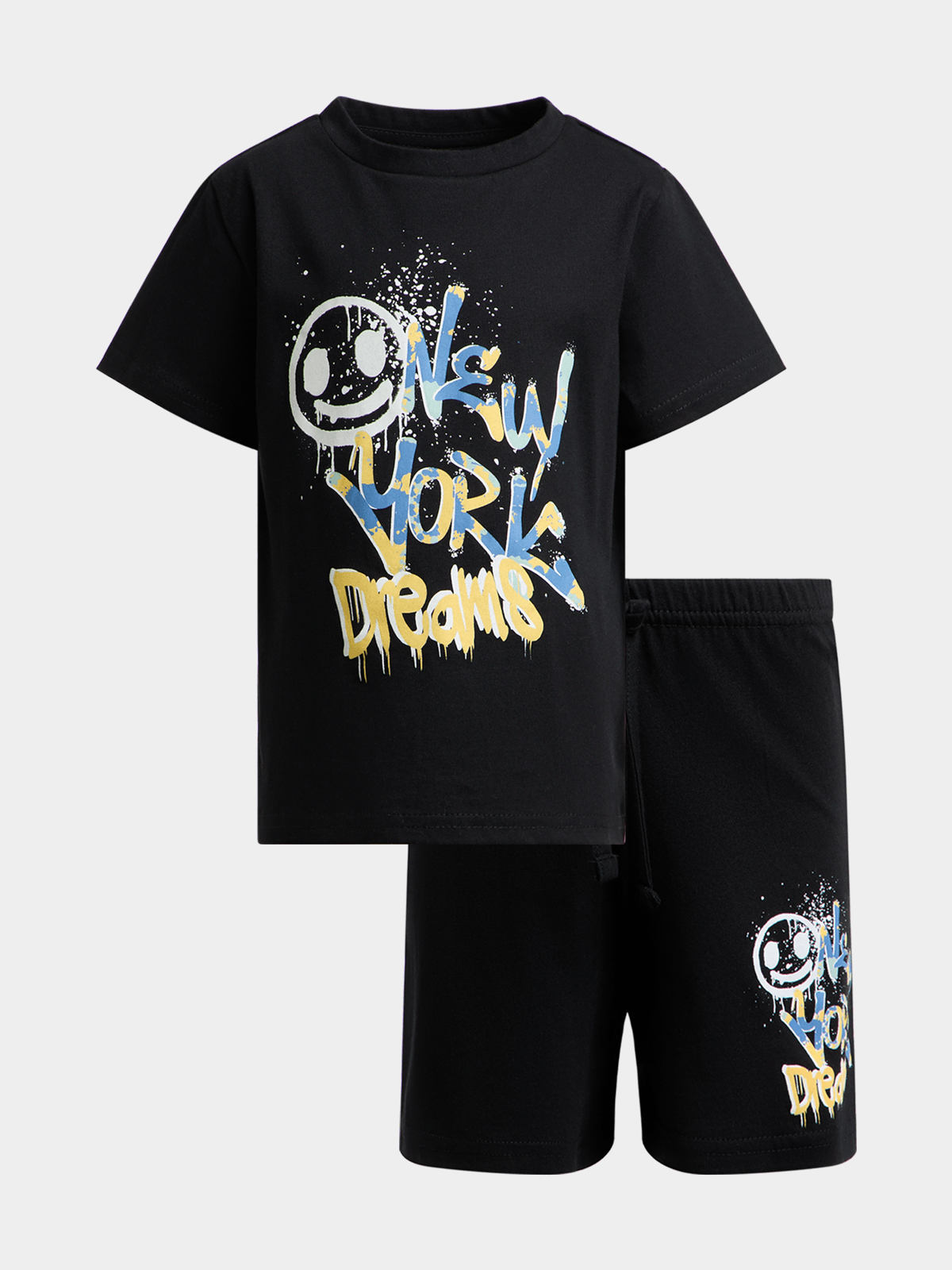 Jet Younger Boys Black New York Dreams Short PJ Set | Bash