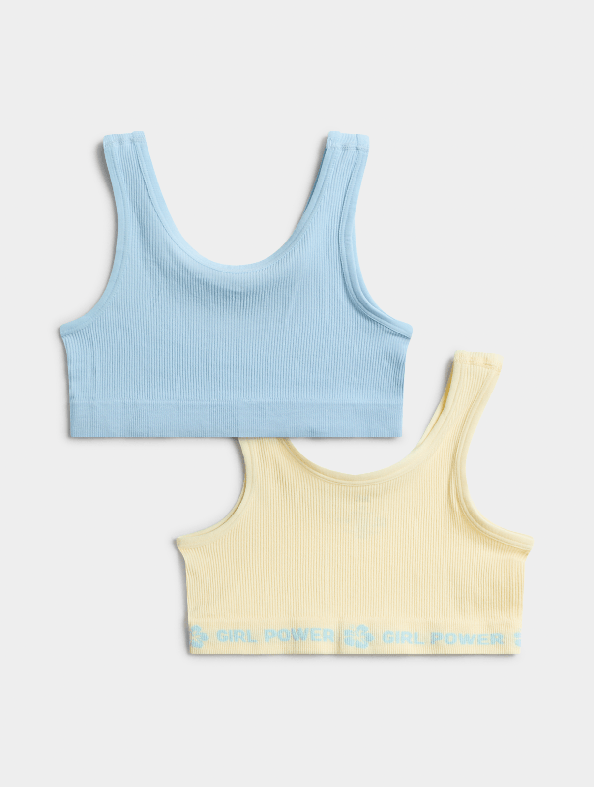 Jet Teen Girls Lemon Blue 2 Pack Rib Bra | Bash