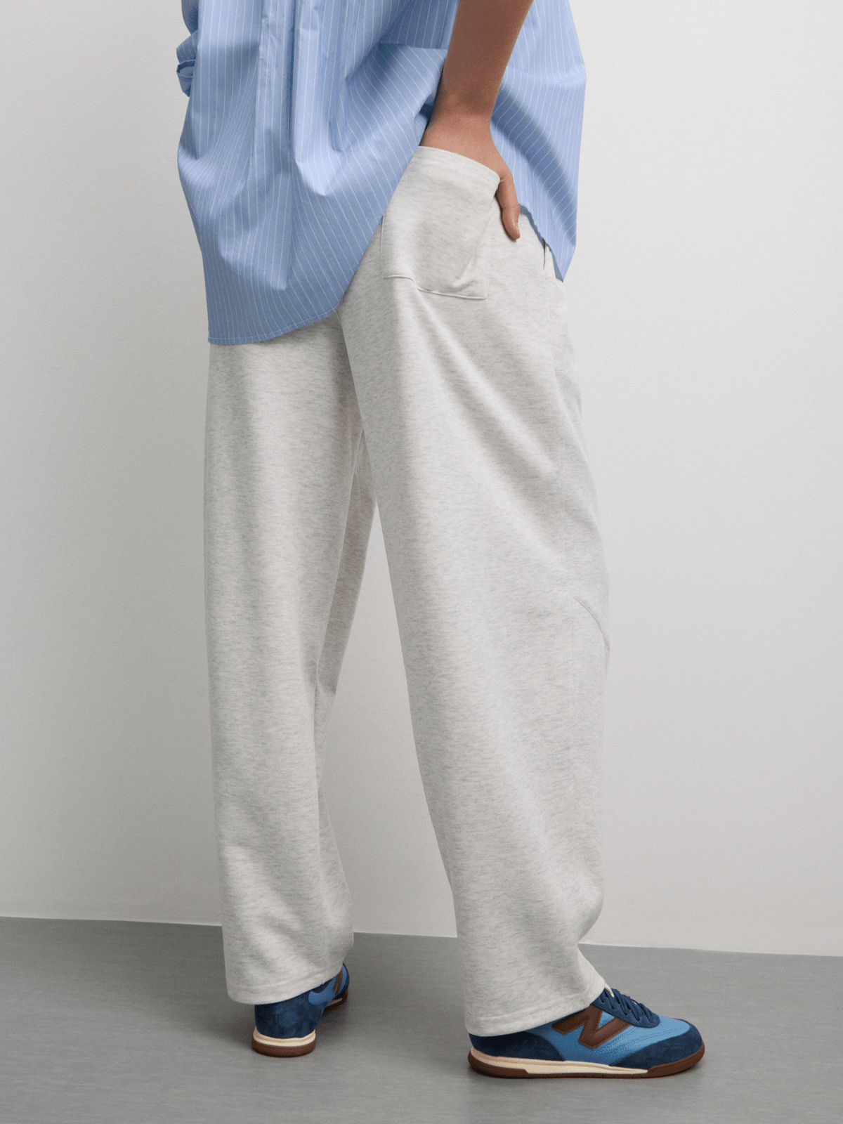 The Women's Melange Soft Scuba Barrel Pants | Bash