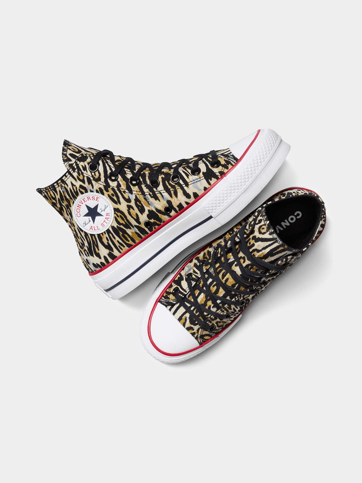 Converse Women's CTAS Lift Platform Leopard Sneaker | Bash
