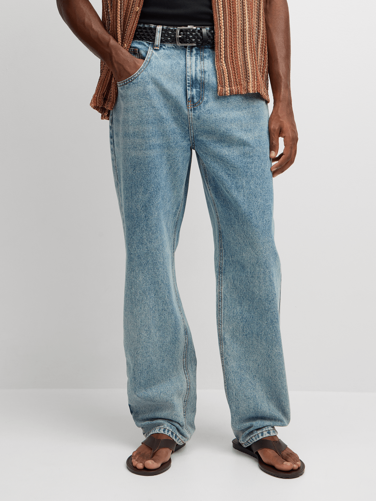 Exact Men's Light Wash Relaxed Jeans | Bash