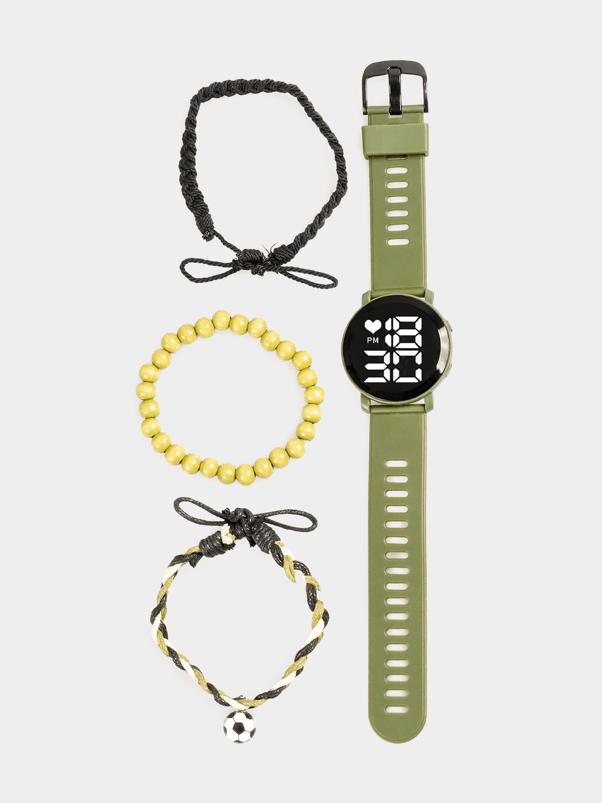 Boy's Fatigue Watch & Beaded Bracelet Set | Bash