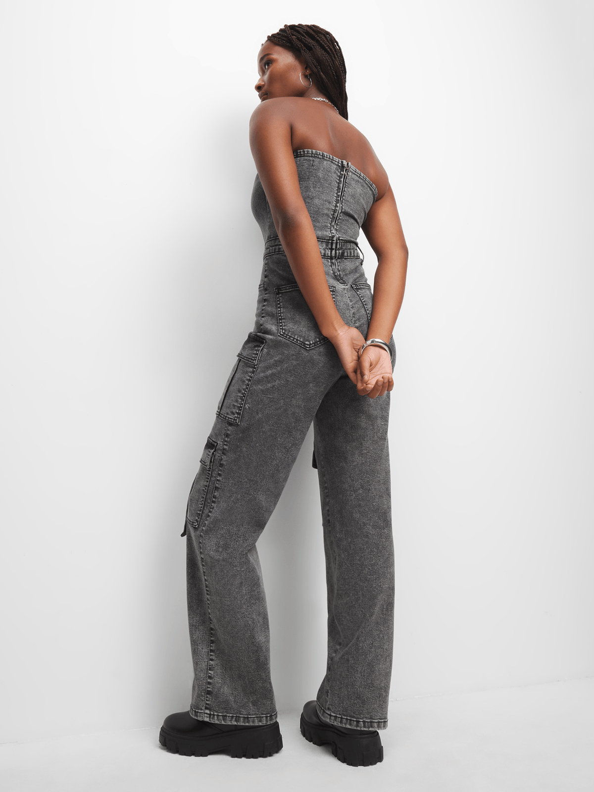 The FIX Women's Cargo Pocket Denim Jumpsuit | Bash