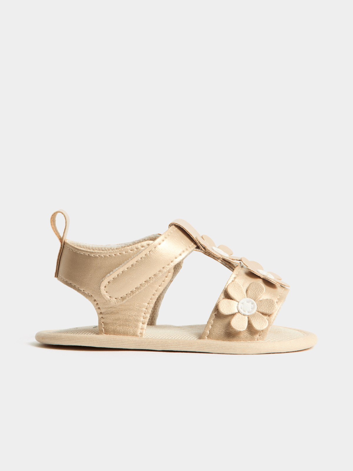 Jet Infants Girls Gold Flower Sandal | Bash