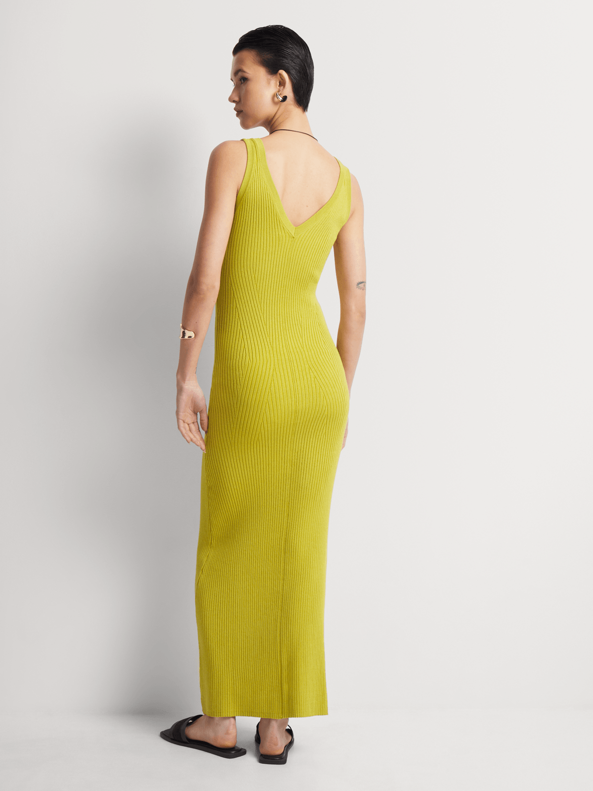 Ribbed Maxi Column Dress | Bash