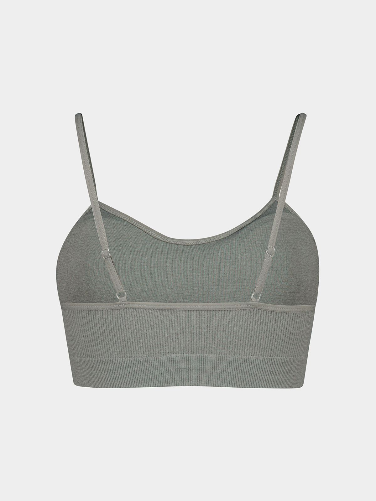 Exact Women's Grey Ribbed Seamless Bra | Bash