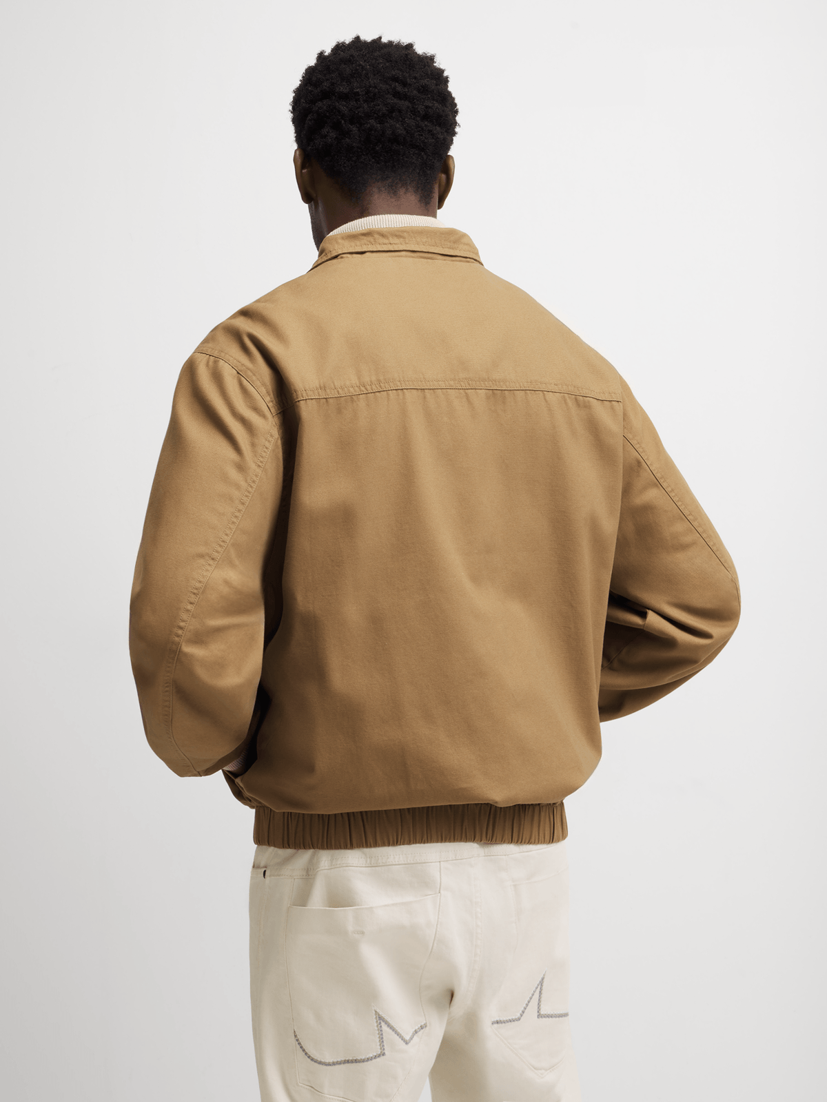 Exact Men's Natural Canvas Bomber Jacket | Bash