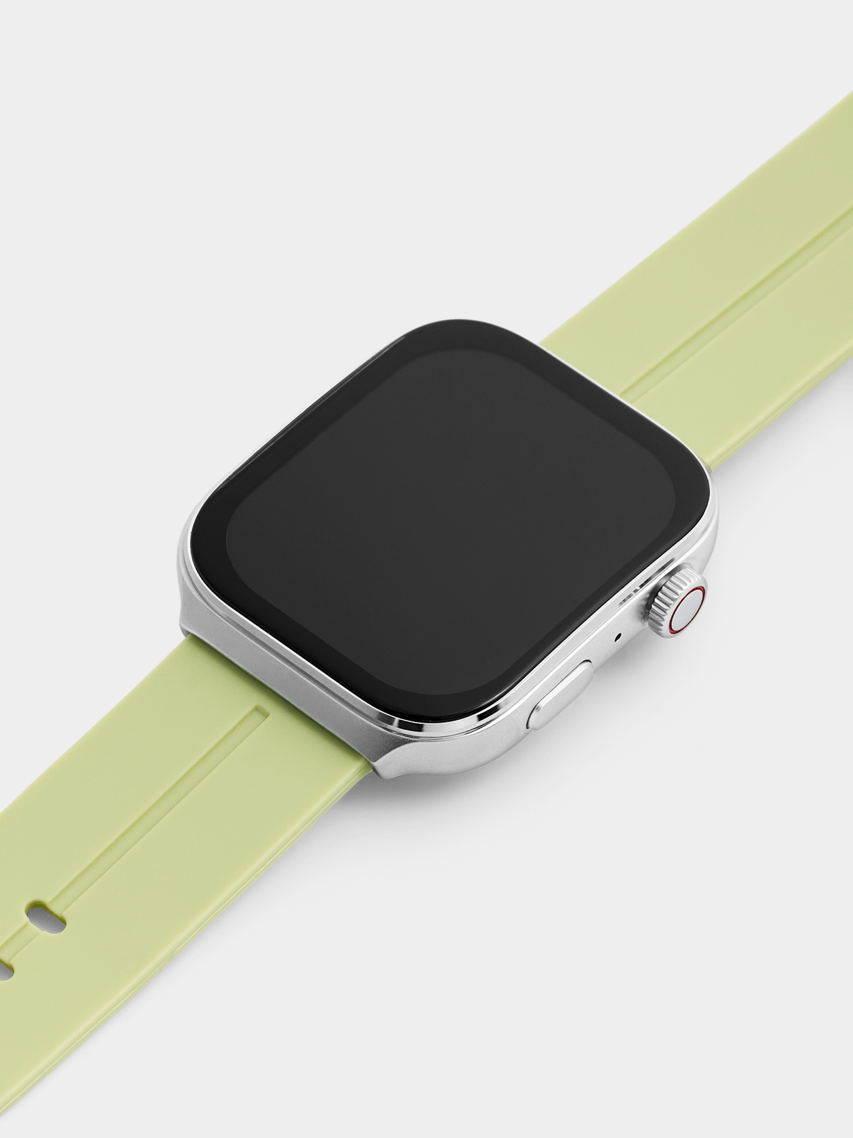 Tempo Pulse GPS Hydra Silver Plated Square Mint Silicone Smart Watch | Bash
