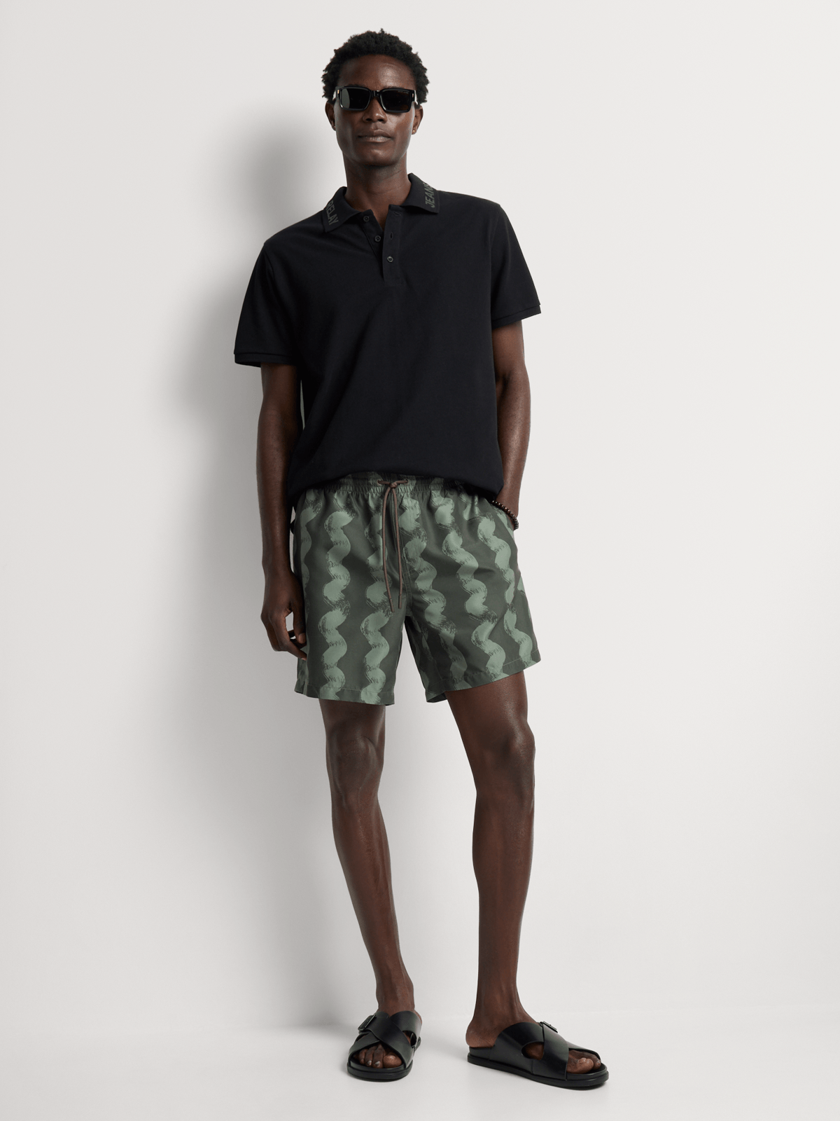 Markham Men's Regular Fit Green Swim Shorts | Bash