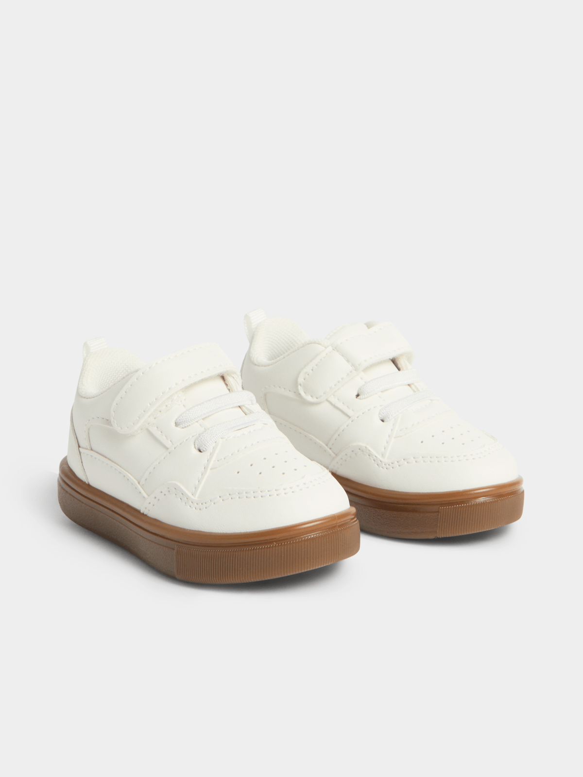 Jet Toddler Boys White Velcro Court Sneaker | Bash