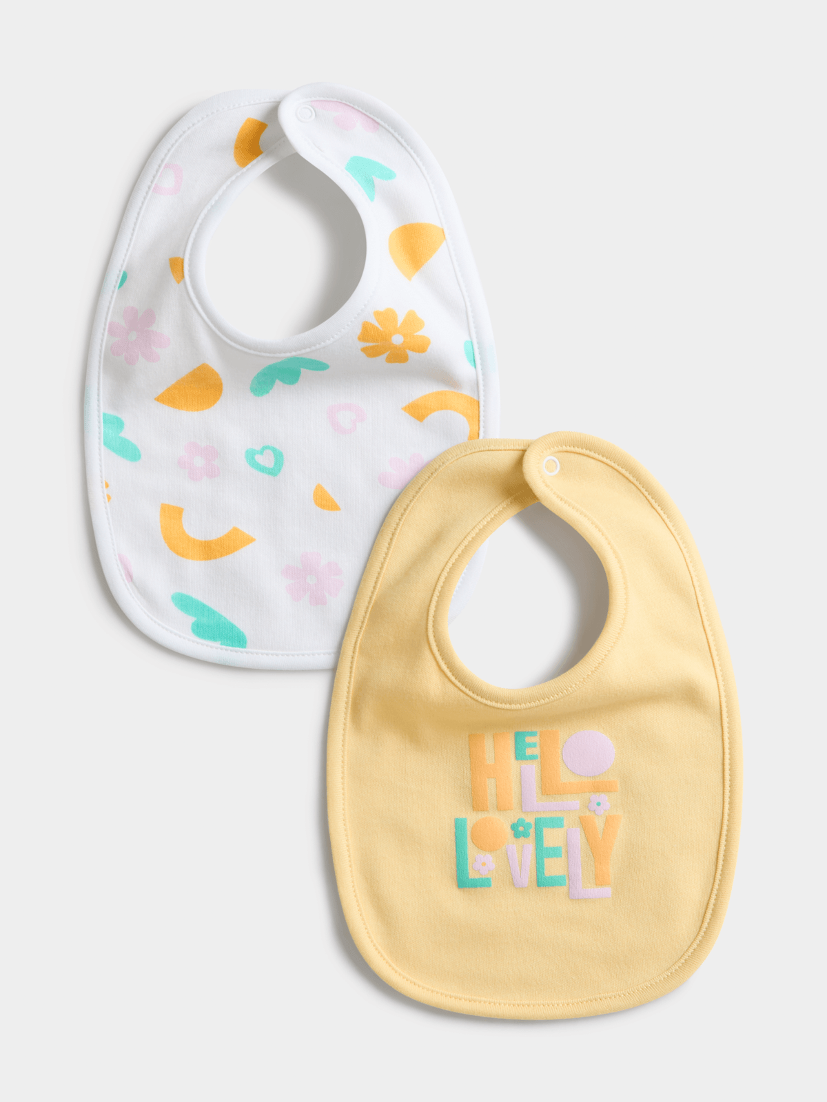 Jet Baby Girl Yellow Hello Lovely 2 Pack Bib | Bash