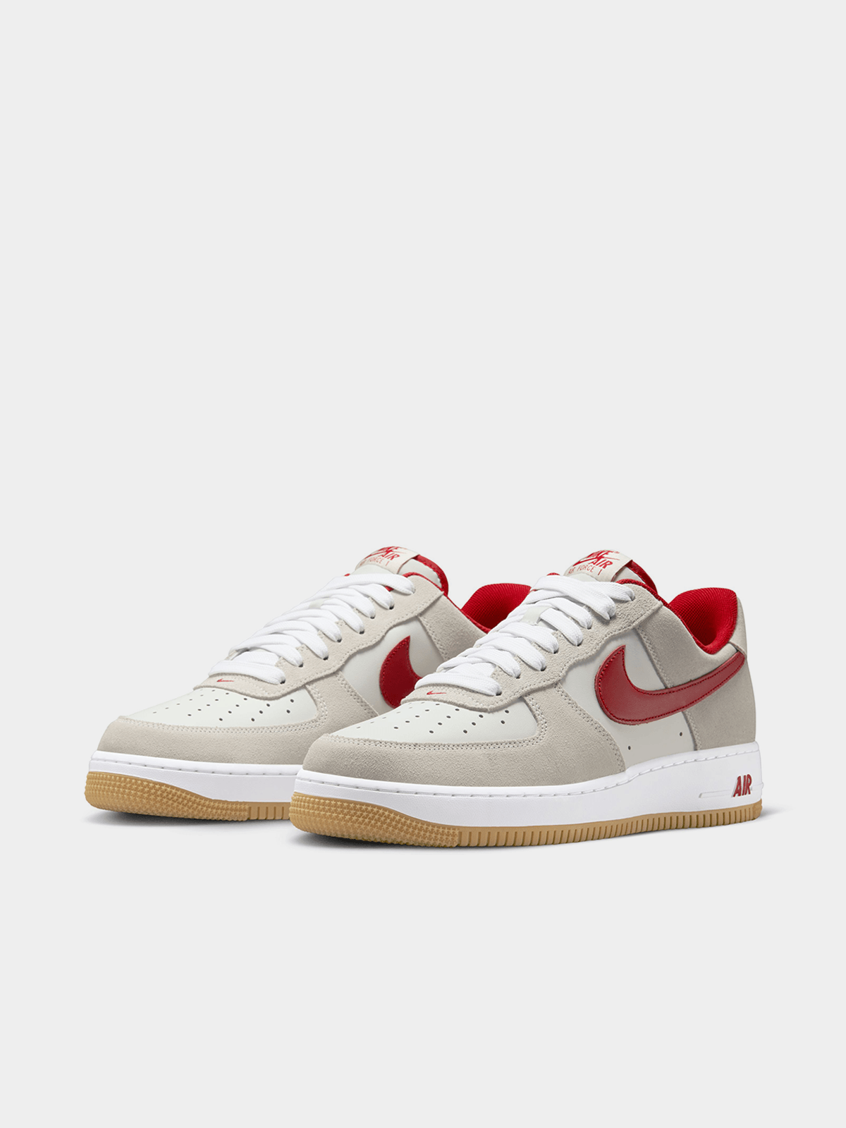 Nike Men's Air Force 1'07 LV8 White/Red Sneaker | Bash