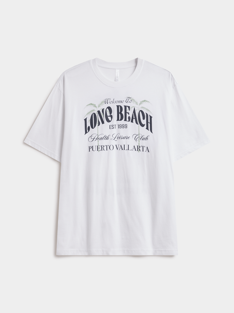 Exact Men's White Back Print T- Shirt | Bash