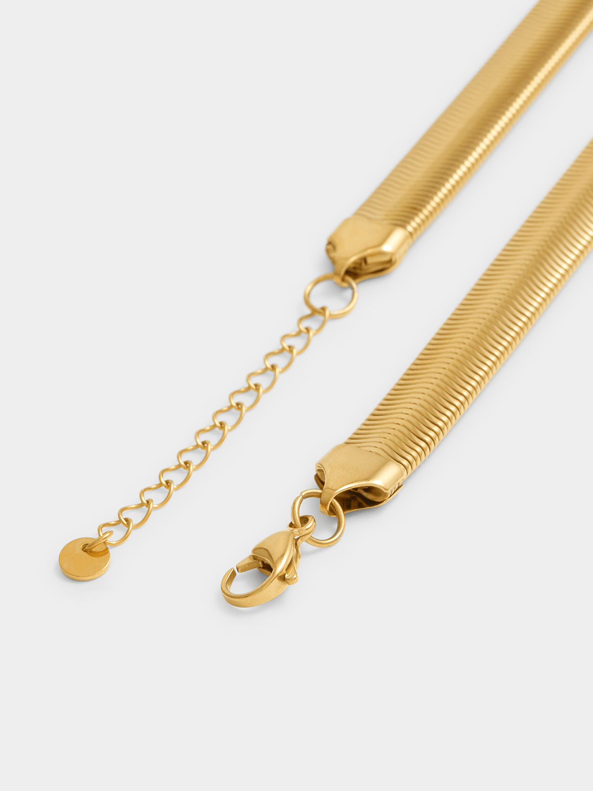 Tempo Jewellery Gold Plated Stainless Steel Herringbone Chain | Bash