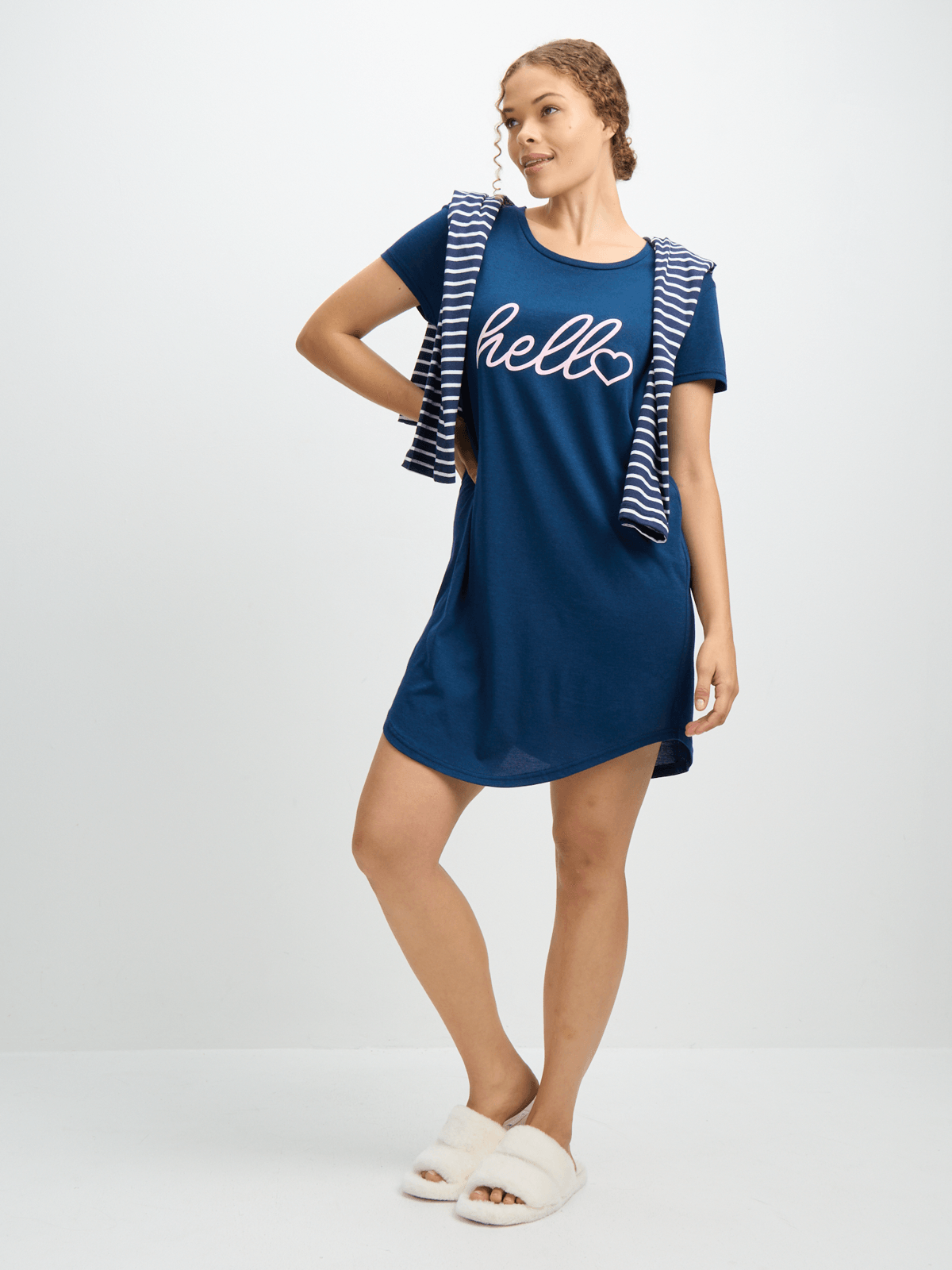 Jet Women's Navy Dreaming Not Sleeping Sleepshirt | Bash