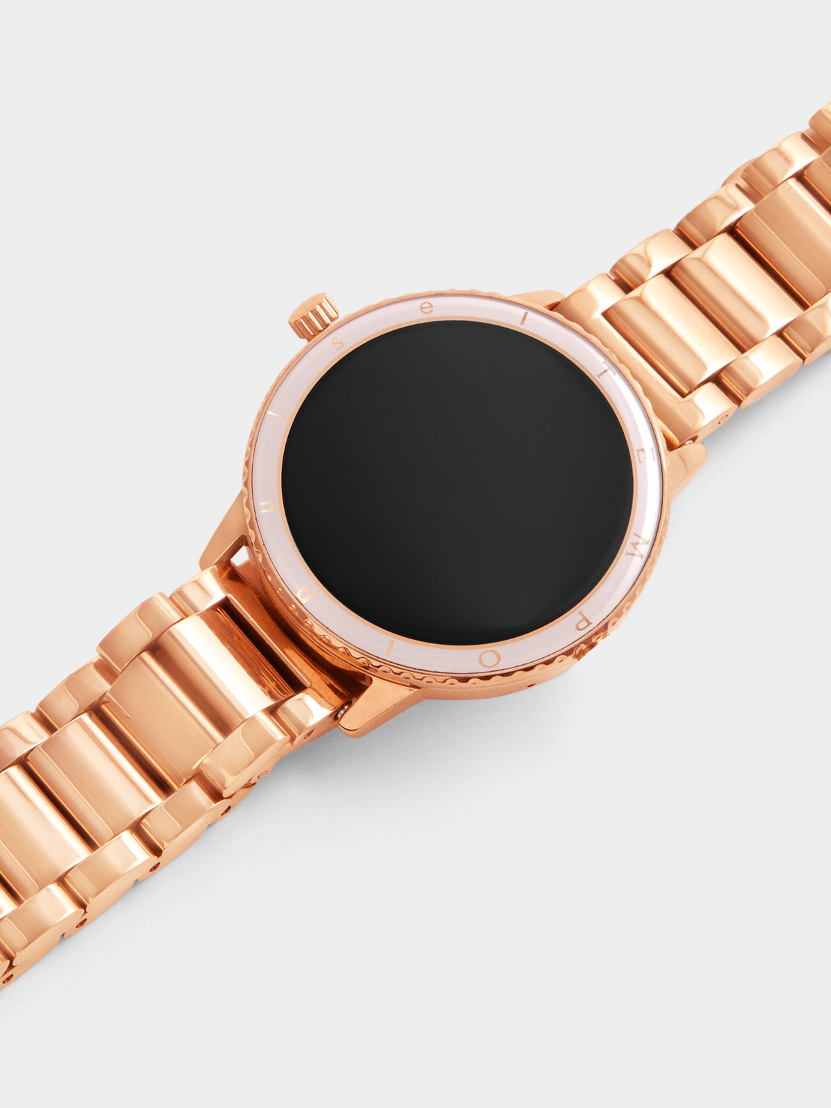 Tempo Pulse Rose Plated Round Bracelet Smart Watch | Bash