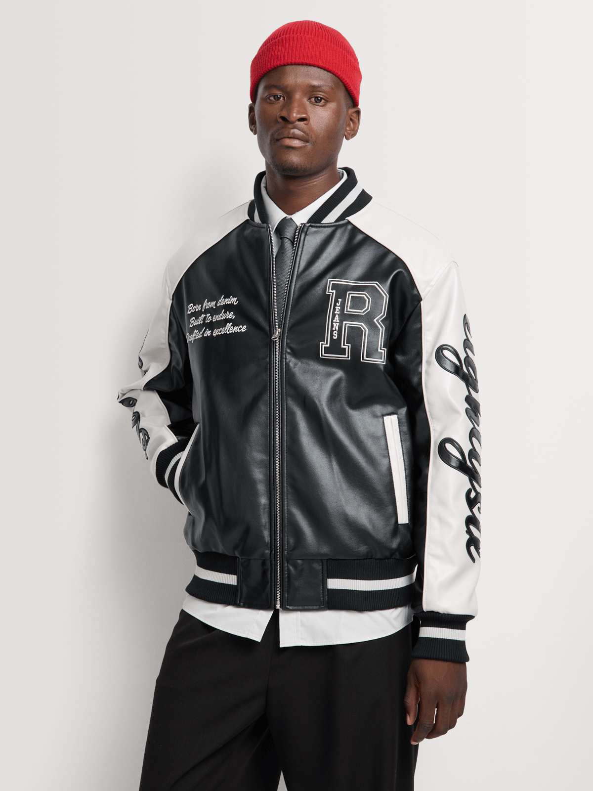 Relay Jeans Men's Black Varsity Jacket | Bash